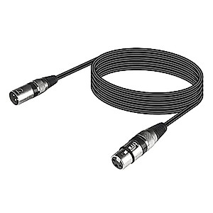 3 Pin XLR Cables Male Female XLR Patch Cable, XLR Cable 10ft 3m Microphone Wire Extension Connectors Male and Female, Light Dmx Cable with 3 Pin Connector for Stage Lights Dmx Signal Connection