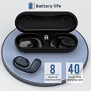 ORANPID Open Ear Air Conduction Headphones for Kids & Adults Bluetooth 5.3 Ear Buds with Charging Case, 12 Hours Waterproof Wireless Earbuds for iPhone Android & PC Gifts