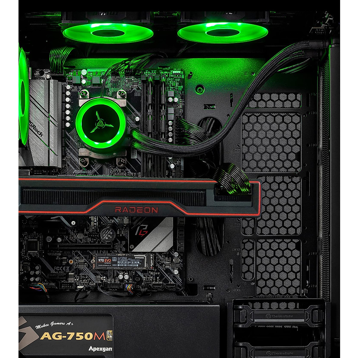 Skytech Siege 3.0 Gaming PC Desktop - AMD Ryzen 7 5800X 3.8GHz, AMD 6800 16G GDDR6, 16GB DDR4 3200, 1TB Gen4 SSD, 750W Gold PSU, 360mm AIO, AC WiFi, Windows 10 Home 64-bit