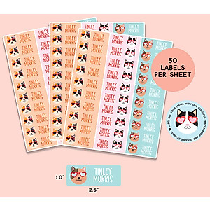 Custom Personalized Waterproof Dishwasher Safe Name Labels for kids and babies in Daycare, school, camp, stickers for Baby Bottles, Lunch Boxes and School Supplies. Cute Bee, Sun Design Name Stickers