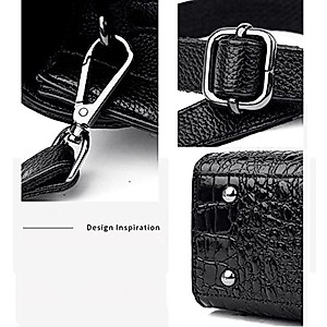 Crocodile Pattern Leather Top Handle Satchel Handbags for Women Medium Fashion Ladies Shoulder Bag Tote Purse (Green)