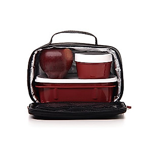 TATAY Urban Food Casual Mini - Insulated Lunch Bag, 1.5 L Capacity, with 1 Plastic Food Storage of 0.5L BPA Free, Black. Measures 21.5 x 9 x 12 cm