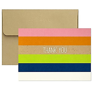 Hallmark Blank Cards (Stripes, Dots, Flowers, 40 Cards with Envelopes), Model Number: 5WDN2067