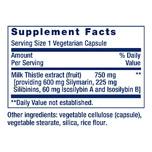 Life Extension Milk Thistle, silymarin, silibinins, isosilybin A & B, delivers full-spectrum milk thistle benefits for liver health, non-GMO, gluten-free, vegetarian, 60 capsules