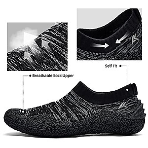 Akk Barefoot Sock Shoes Men Women - Minimalist Toe Zero Drop Walking Shoes Comfortable Ultra Portable Non Slip Multi-Occasion Water Shoes Green Men Size 11 Women Size 13