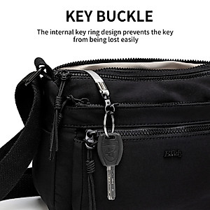 ETidy Casual Nylon Shoulder Bag For Women Waterproof Lightweight Bookbag Crossbody Purse Hobo Bag(Light Blue)