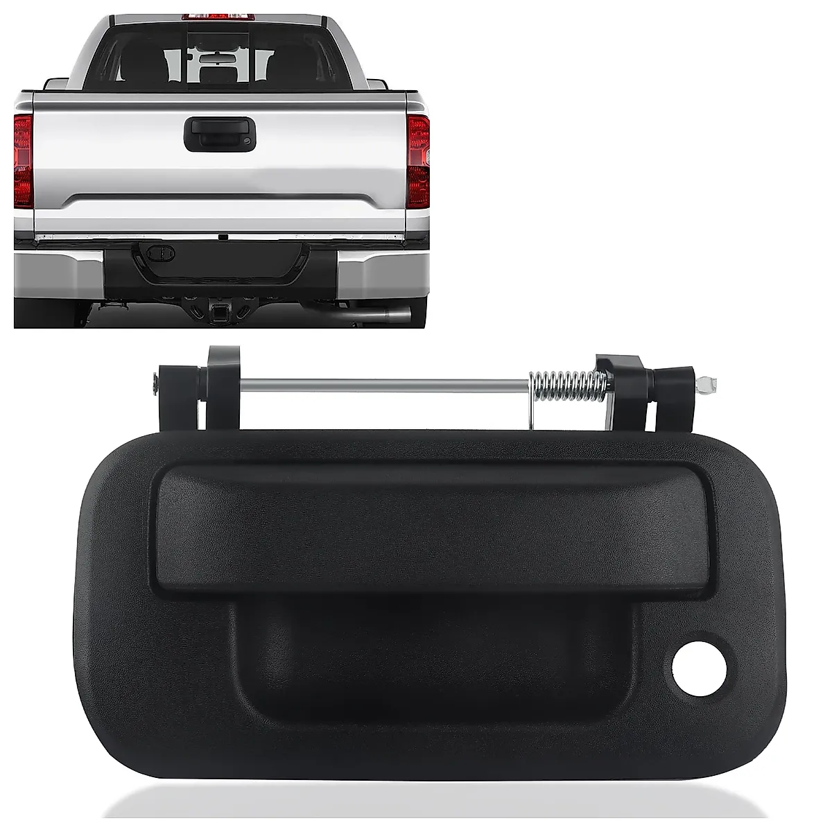 carleef Car Tailgate Handle,One Piece Molding Tailgate Latch Assembly Replaces OEM#79606 8L3Z-9943400-AA,Standard Car Accessories Tailgate Lock Compatible with Lincoln Ford F150 F250 F350