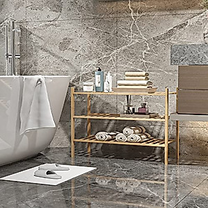 Z&L HOUSE 3-Tier Shoe Rack for Closet, Stackable Shoes Organizer Free Standing Shelf Entryway And Closet Hallway, Multifunctional Bamboo in Different Combinations (3-Tier)