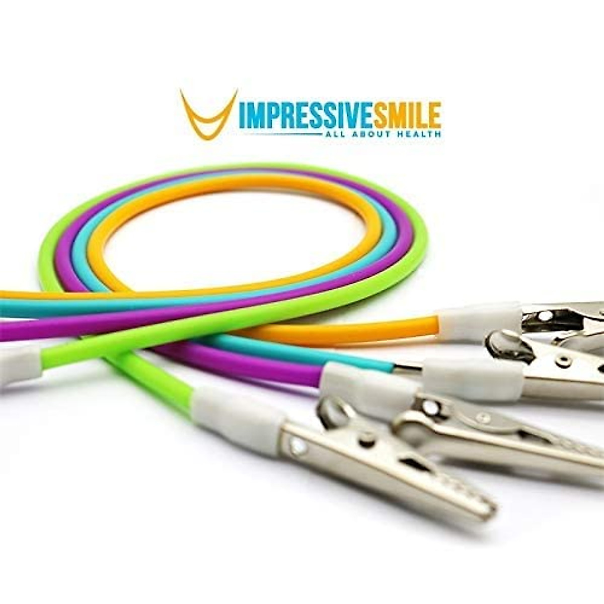 Impressive Smile 5 PCS Set Dental Colorful Sterilizable Silicone Bib Holder Clips - Colors May Vary