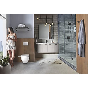 KOHLER 4636-RL-0 Cachet ReadyLatch Quiet Close Elongated Toilet Seat, White & Purewash Toilet Seat Attachment for Bidet functionality, 22860-0, White