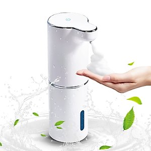 Automatic Foam Soap Dispenser Touchless: Rechargeable Soap Dispenser Wall Mount White