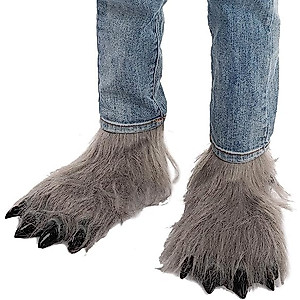 Spooktacular Creations Child Unisex Green Werewolf Costume, Halloween Werewolf Costume with Mask, Gloves and Shoes Cover-M(8-10yr)