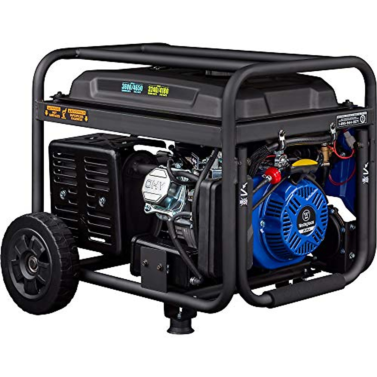 Westinghouse Outdoor Power Equipment 4650 Peak Watt Dual Fuel Portable Generator, Remote Electric Start with Auto Choke, RV Ready 30A Outlet, Gas & Propane Powered