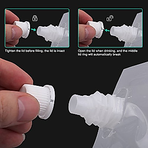 Alcoon 11 Pieces Plastic Liquor Flask Concealable and Reusable Plastic Drinking Flasks Liquor Pouches 3x34oz, 3x14oz, 3x8oz with Plastic Funnel