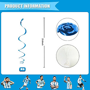 Soccer Birthday Decorations, Soccer Birthday Party Decorations Include 12 Cupcake Topper, 2 Banner, 3 Centerpieces, and 6 Hanging Swirls, Soccer Themed Birthday Party Supplies for Kids