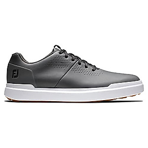 FootJoy Men's Contour Casual Golf Shoe, Charcoal/White, 9