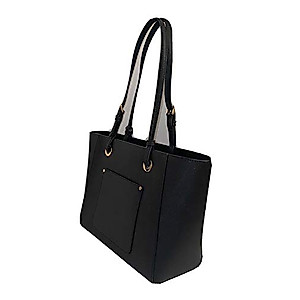 Michael Kors Walsh Medium Multifunction (MF) Saffiano Leather Tote - Black