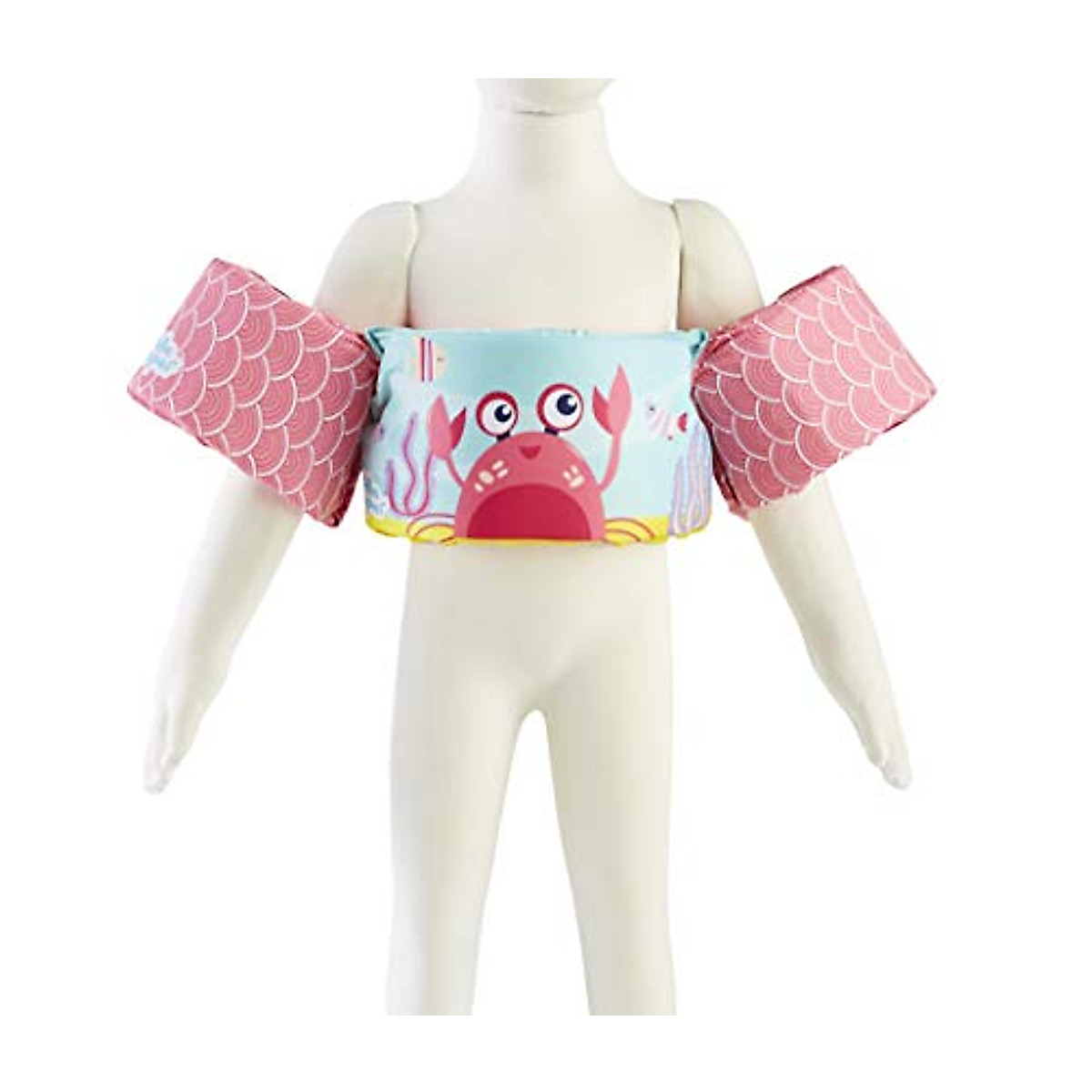 STEARNS Original Puddle Jumper Kids Life Jacket | Deluxe Life Vest for Children, Pink Crab