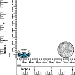 Gem Stone King 925 Sterling Silver London Blue Topaz 3 Stone Engagement Ring For Women (3.74 Cttw, Gemstone November Birthstone, Cushion 8MM, Size 6)