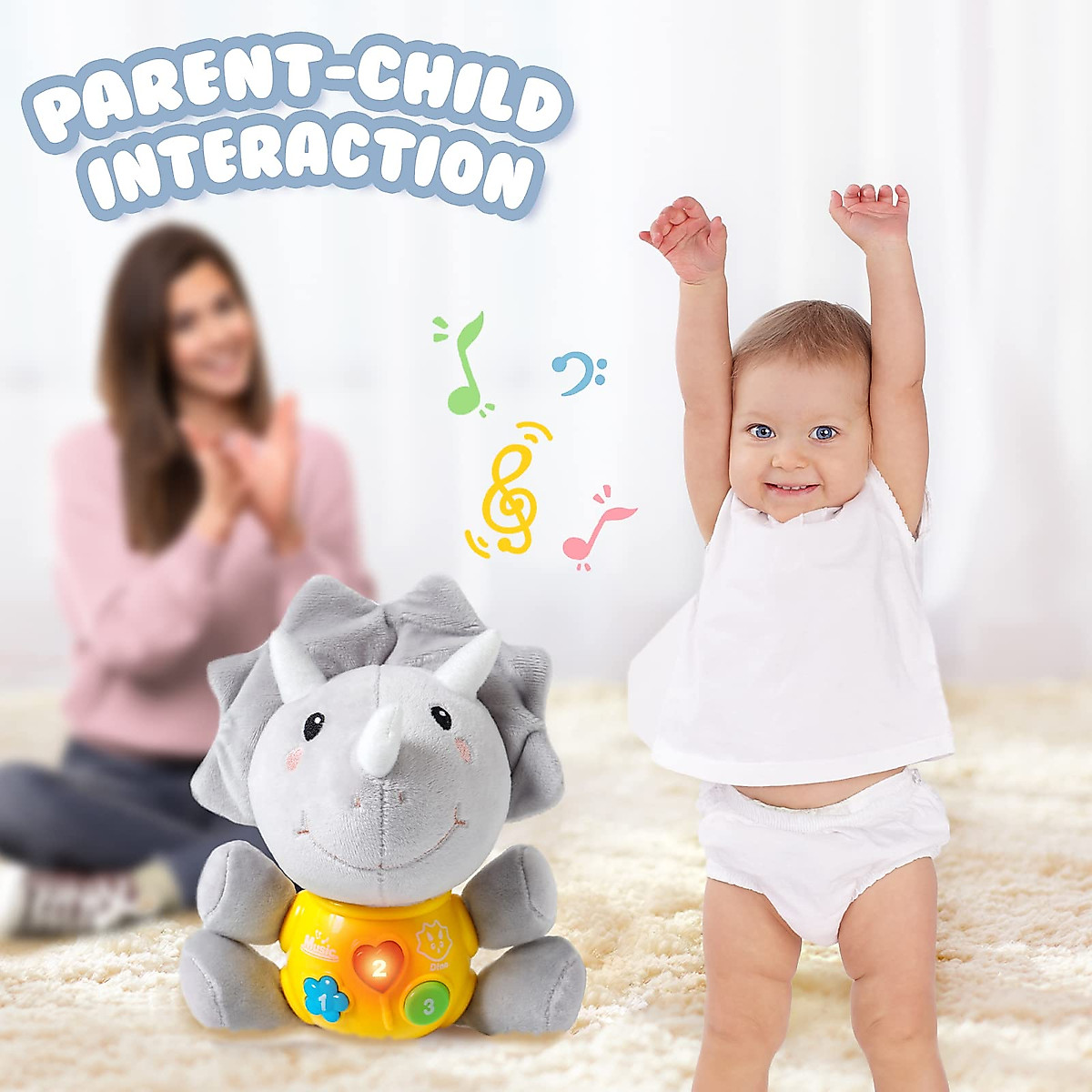 CozyBomB Dinosaur Plush Dino Music Toy