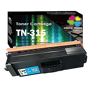 Green Toner Supply (1xCyan) Compatible TN-315 TN315 Toner Cartridge TN310 1-Pack Used for Brother HL-4150CDN HL-4570CDW HL-4570CDWT MFC-9460CDN MFC-9560CDW MFC-9970CDW Printer