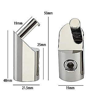 BILLFARO 2Pcs 1/0 Gauge to 4 Gauge Input Wire Gauge Reducer,Offset Angled Amp Input Reducers Cable PIN Power Ground Reducers Connection Brass with Nickel Plated