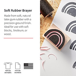 Speedball Deluxe Soft Rubber Brayer, 4-Inch