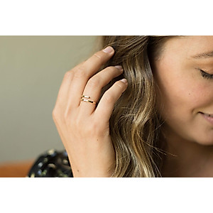 Honeycat Marigold Wrap Around Ring (adjustable between size 5, 6, 7, 8, 9) in Gold, Rose Gold, or Silver | Minimalist, Delicate Jewelry (Smooth, Rose Gold)