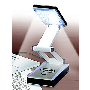 IdeaWorks LED Lamp for Desk - Collapsible, Portable from Home to Office, Acrylonitrile Butadiene Styrene, White