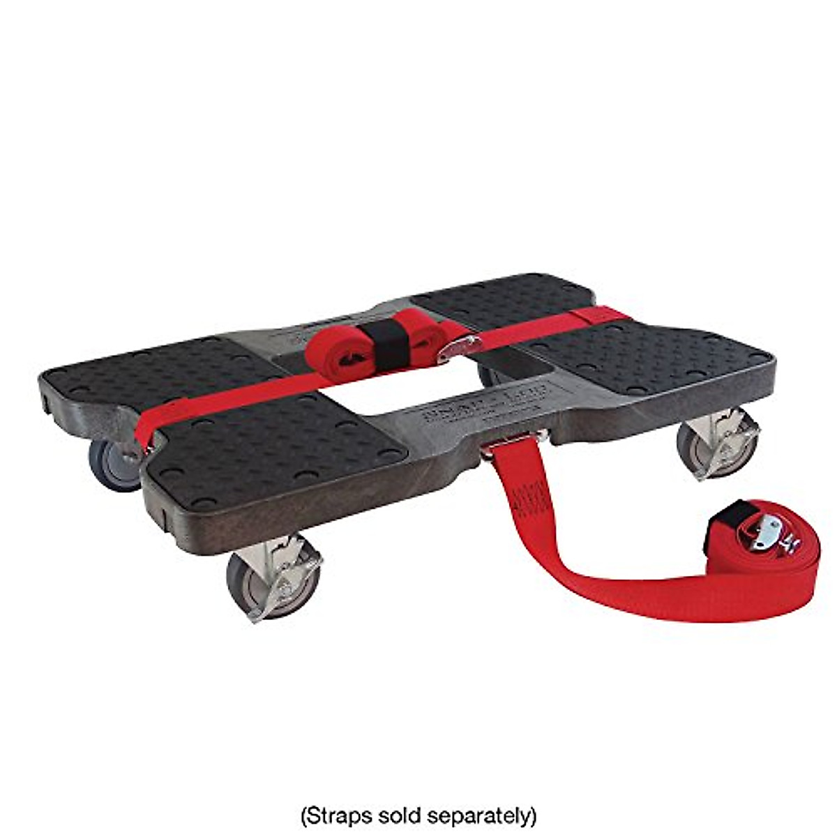 SNAP-LOC 1500 LB Black OPS Dolly (USA!) with Steel Frame, 4 inch Casters and Optional E-Strap Attachment