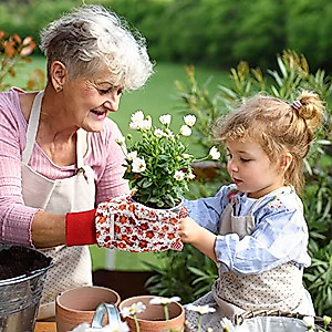 8 Pairs Garden Gloves for Women Floral Gardening Gloves Breathable Soft Work Gloves Women Ladies Cotton Garden Gloves with Non Slip PVC Dots for Weeding Planting Fishing Yard Cleaning Seeding