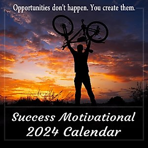 2024 Success Motivational Wall Calendar, Powerful Inspirational Quotes for Success in Life and Business, Large 12 x 12 Inch Full Color Photos