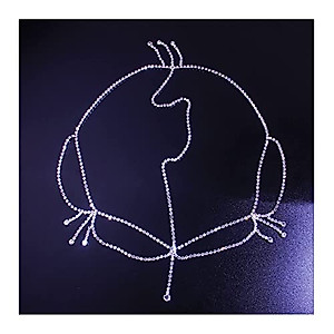 Rhinestone Waterdrop Head Chain Headwear Crystal Forehead Headband Wedding Bridal Hair Chain Headpiece for Women Hair Jewelry (Silver 2)