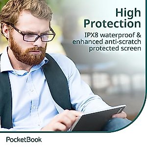 PocketBook InkPad 4 | Eye-Friendly Audio & E-Book Reader | Large 7.8ʺ E-Ink Display | Anti-Scratch Protection | Text-to-Speech Function | Bluetooth® | Built-in Speaker | SMARTlight | IPX8 Waterproof