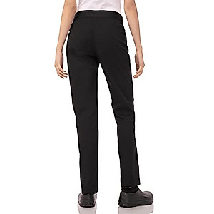 Chef Works Women's Lightweight Slim Chef Pants, Black, Large