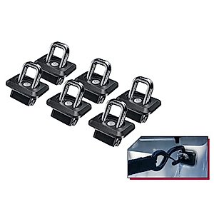 Bull Ring Inner Bed Retractable Truck Bed Tie Down Anchors for 2007+ Chevy Silverado & GMC Sierra, 2015+ Chevy Colorado & GMC Canyon (3 Pairs)