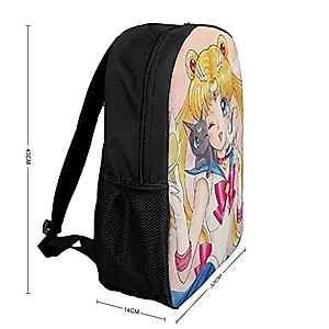 GOERTPO Anime Pretty Girl 3D Printed Backpack Boys Girls Backpack Lightweight Rucksack Backpack Picnic/Work/Travel - 17 Inch