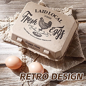 Zhanmai 100 Pack Egg Carton Bulk 12 Chicken Egg Carton Adorable Printed Design Farm Fresh Duck Egg Crate with 3 x 4 Holds Recycled Paper Cardboard Sturdy Reusable Egg Box Holder (Classic Style)