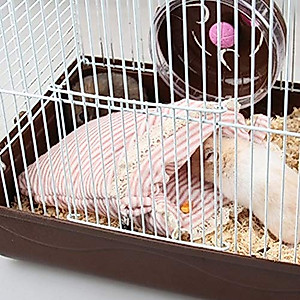 SONGBIRDTH Hamster Hammock - Hamster Chinchillas Small Pet Winter Warm Plush Sleeping Bag Pouch House Cages for Sugar Glider Ferret Squirrel Lake Blue