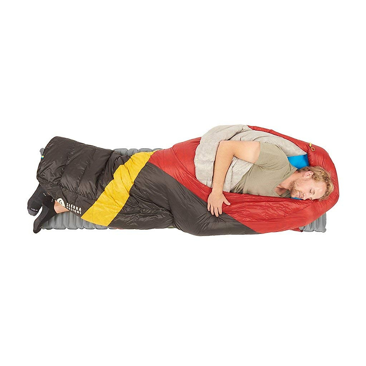 Sierra Designs Cloud 20 Degree DriDown Sleeping Bag Ultralight Zipperless Down Sleeping Bag for Backpacking and Camping - Regular