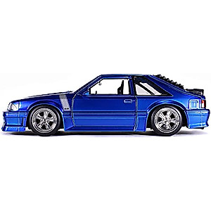 1989 GT 5.0 Candy Blue with Silver Stripes Bigtime Muscle 1/24 Diecast Model Car by Jada 31863