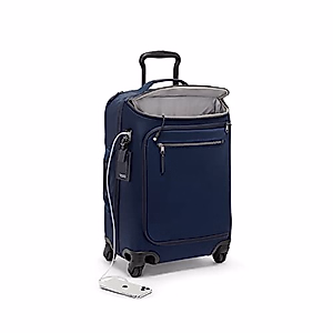 TUMI Voyageur Leger International Carry-On - Luggage with Wheels - Suitcase for Women & Men - Indigo & Silver Hardware