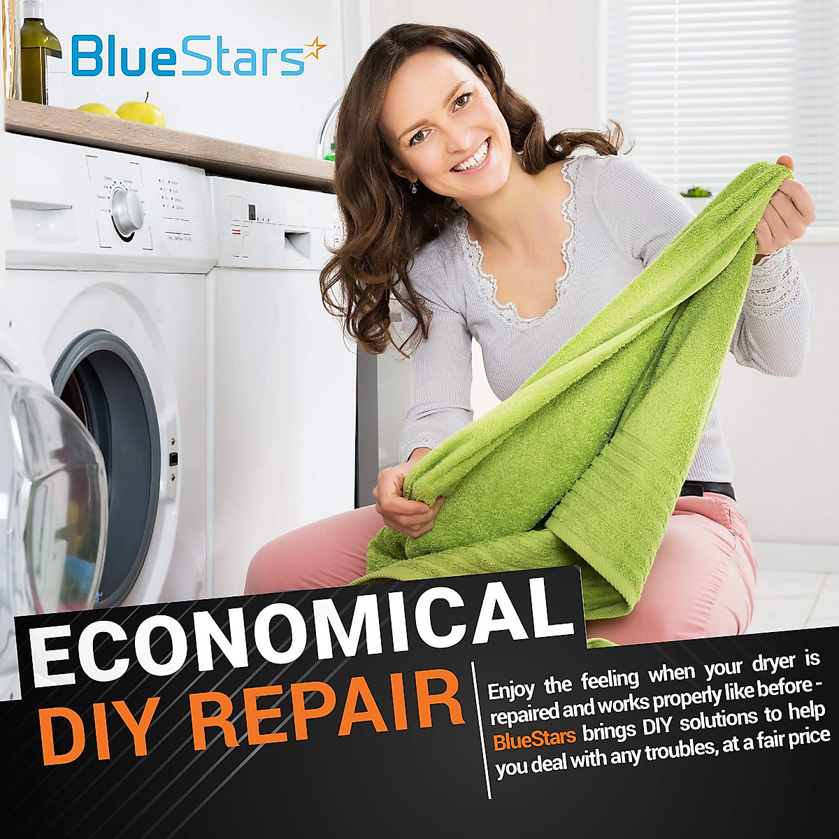 BlueStars 279838 W10724237 Dryer Heating Element 3387134 3977767 Thermostat 3392519 3977393 Thermal Fuse Kit - For Whirlpool Kenmore Roper Amana Dryers NED4655EW1 MEDX655DW1 8565582 3403585 AP3094254