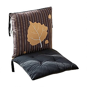 Scceatti Seat Cushions with Ties 2 in 1 Thick Outdoor Cushions for Chairs Square Seat Cushion Lumbar Cushion Backrest Integrated Office Seat Cushion for Office Dining Home Kitchen Garden Patio