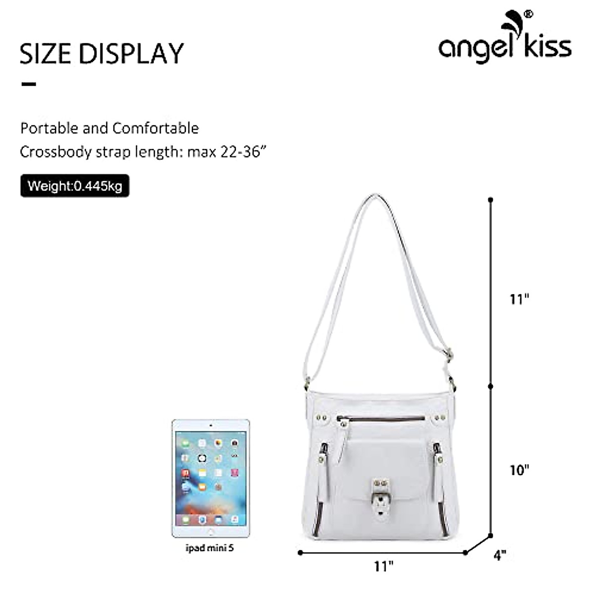 Angel Kiss Crossbody Bags Shoulder Bags and Handbags for Women Multi Pocket Daily Soft Hobo Purses Medium Size
