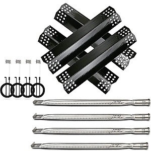 Uniflasy Replacement Part for Nexgrill 720-0925P Burner Tube, Heat Plates for Nexgrill 720-0896 720-0896B 720-0896E, for Home Depot Nexgrill Replacement Parts 4 Burner, 4 Pack