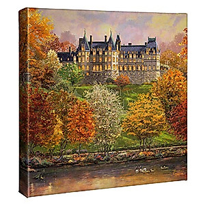 Thomas Kinkade Studios Biltmore in the Fall 14 x 14 Wrapped Canvas