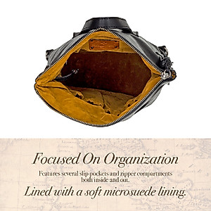 Patricia Nash | Luzille Leather Backpack for Women | Convertible Backpack Tote | Women's Purse Backpack, Black