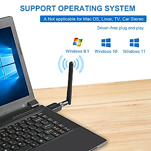 Long Range Bluetooth Adapter for PC 5.3, USB Bluetooth Adapter Dongle 328FT / 100M, 5.3+EDR Bluetooth Wireless Transmitter Receiver for Desktop Laptop PC with Windows 11/10/8.1