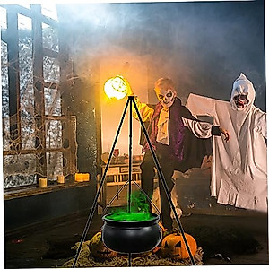Witches Cauldron Large Witches Cauldron on Tripod with Lights Halloween Decorations Black Witch Decor for Outedoor Halloween Yard Decorations Home Decor